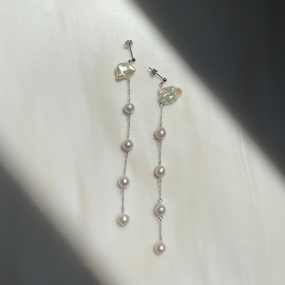 YUTEN /// バロックパール ロング イヤリング ブライダル ピアス イヤリング・ノンホールピアス MICHIRU 通販 ...