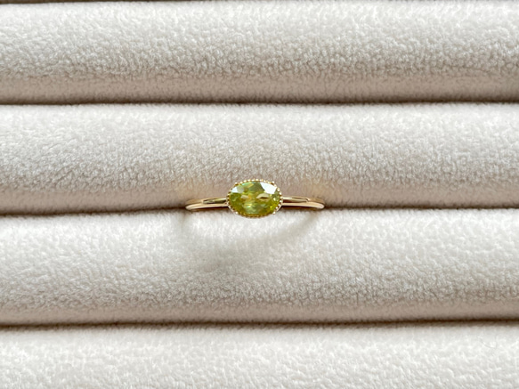 スフェーン☆天然石リング／SV925 k18 オリジナルリング☆希少石／Anuenue 指輪・リング ANUENUE 通販 16066202｜Creema(クリーマ)