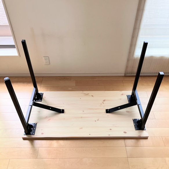 折りたたみワークデスク W120×D60×H70 アイアン 机・デスク steels 通販 16077986｜Creema(クリーマ)