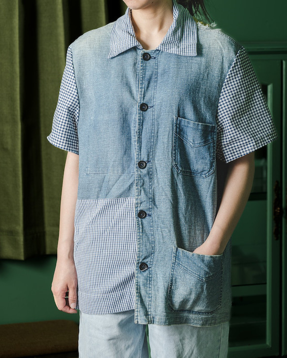 {クリアランスセール}【古着リメイク 一点物】REmake shirt (3-10) シャツ Atelier So_maru 通販 ...