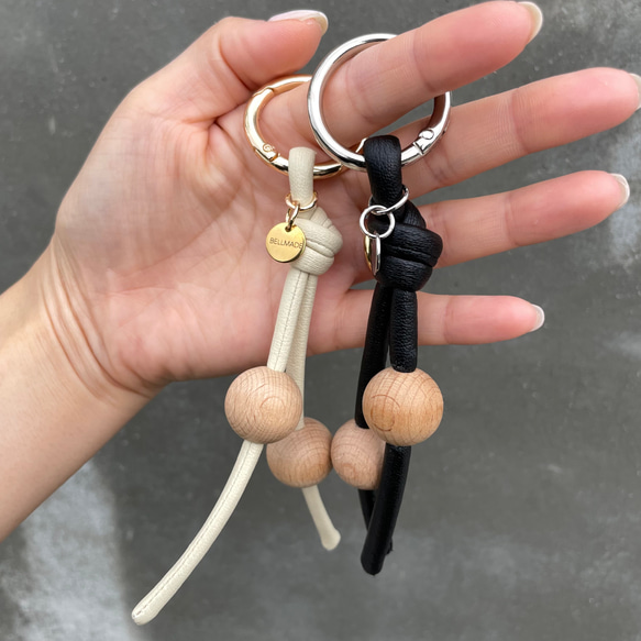 Leather code keyring キーホルダー Bellmade 通販 16102706｜Creema(クリーマ)