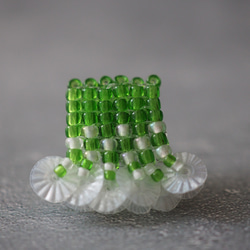 【受注】『square + frill』（クリームソーダ）ピアス イヤリング ノンホールピアス イヤリング・ノンホールピアス Beadspan 通販｜Creema(クリーマ) 16106411