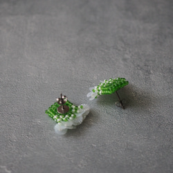 【受注】『square + frill』（クリームソーダ）ピアス イヤリング ノンホールピアス イヤリング・ノンホールピアス Beadspan 通販｜Creema(クリーマ) 16106411