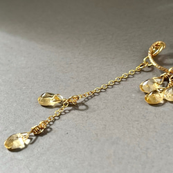 【11月誕生石】14kgf 宝石質シトリンの雫イヤーカフ（バックチェーン付き） イヤーカフ milimili901 通販｜Creema(クリーマ) 16125001