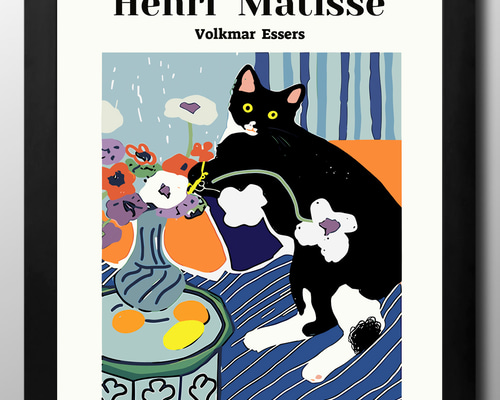 13675 ポスター 絵画 A3サイズ『アンリ・マティス 猫 ネコ 13675 ポスター 絵画 A3サイズ『アンリ・マティス 猫 ネコ
