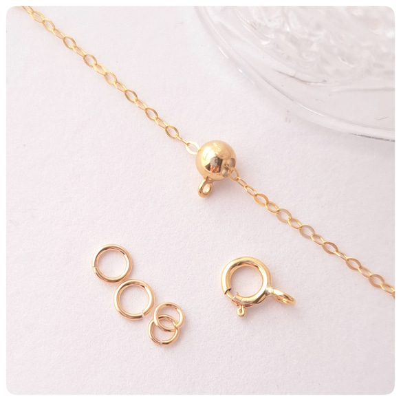 ＊14kgf＊ スライドボールと小豆チェーン5cm 金具・チェーン ★buchuchu☆ 通販 16174304｜Creema(クリーマ)