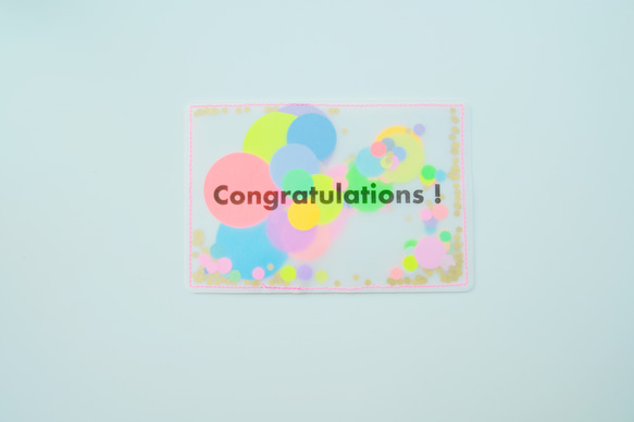 Confetti Message Card 005「Congratulations!」 メッセージカード 甘糟美術 通販 16179530 ...