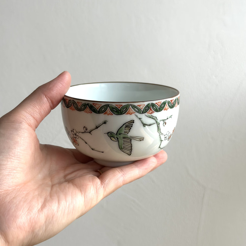 京焼・清水焼】京都 水野春陽窯 上絵 梅とウグイス 汲み出し 京焼・清水焼】京都 水野春陽窯 上絵 梅とウグイス 汲み出し