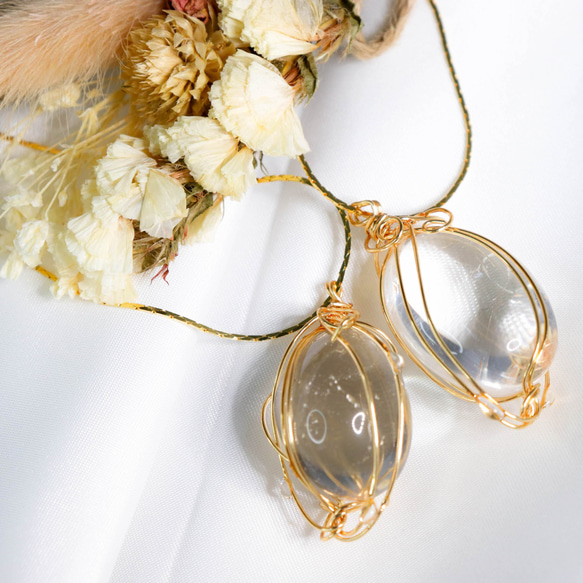 クリスタルの雫ネックレス14kgf, 14kgp ネックレス・ペンダント One Stellar 通販 16184208｜Creema(クリーマ)