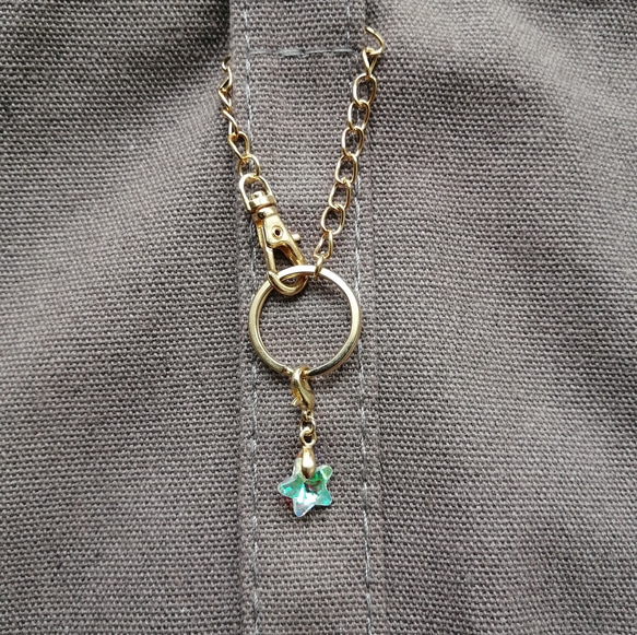 大人気【キラキラ 星チャーム】 オーロラ チャー厶 アンブレラマーカー マスクチャーム キーホルダー バッグチャーム 星 キーホルダー ...