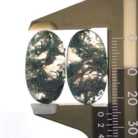 モスアゲート・ペア[261] 25x14mm 天然石 ／ ルース ／カボション 天然石 Attic Natura 通販 16198259 ...