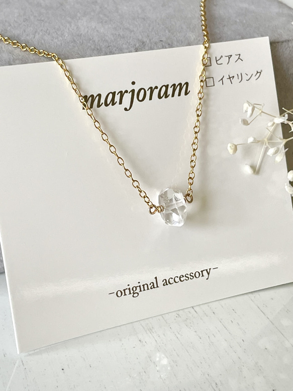 14kgf AAA大粒ハーキマーダイヤモンドシンプルネックレス ネックレス・ペンダント marjoram 通販 16215278｜Creema(クリーマ)