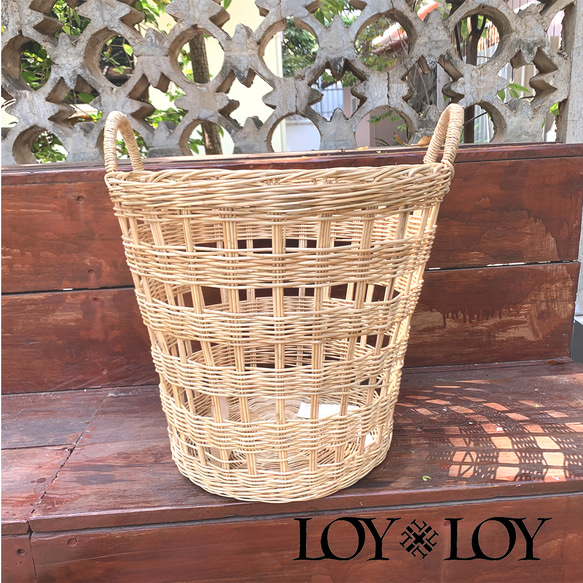 【フェアトレード商品】ランドリーボックス〈Lサイズ〉 バス・トイレ・洗面用品 LOYLOY 通販 16220952｜Creema(クリーマ)