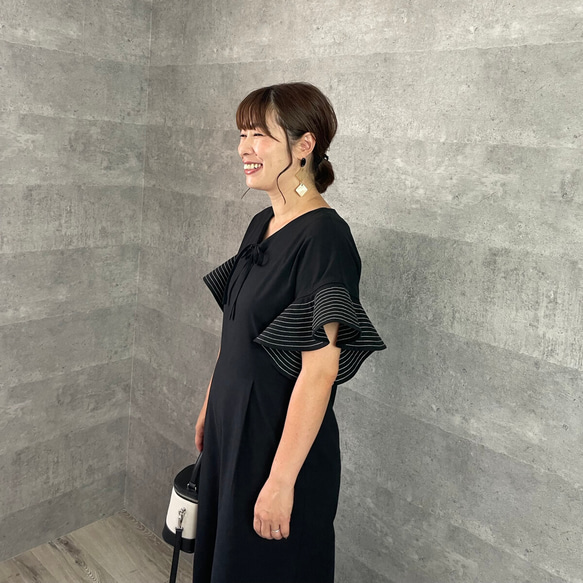 360°着映え♡お袖フリル刺繍 細見えリネンオールインワン【F】KMC-705 670661 オールインワン・サロペット keep my ...