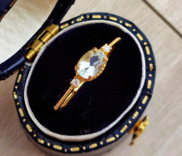 天然石 宝石レベルアクアマリン オーバルファースト・カット925銀製16KGP 極細リング アレルギー対応 指輪・リング 天然石アクセサリーのfiracia 通販 16255520 ...