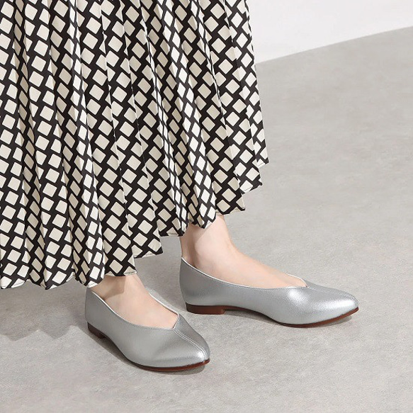 【日本製】【レインパンプス】センターシームフラットシューズ#4625（4025） ブラックスムース IKレザー パンプス IKplus 通販 16266356｜Creema(クリーマ)