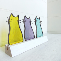 3匹のねこ pop3【Creema限定】 その他インテリア雑貨 blue blue 通販 16292382｜Creema(クリーマ)