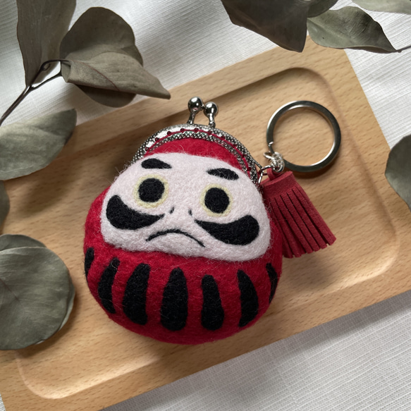 達磨神 タンブラー ウールフェルト ゴールドバッグ 小銭入れ がま口 KR MOMO 通販 16305603｜Creema(クリーマ)