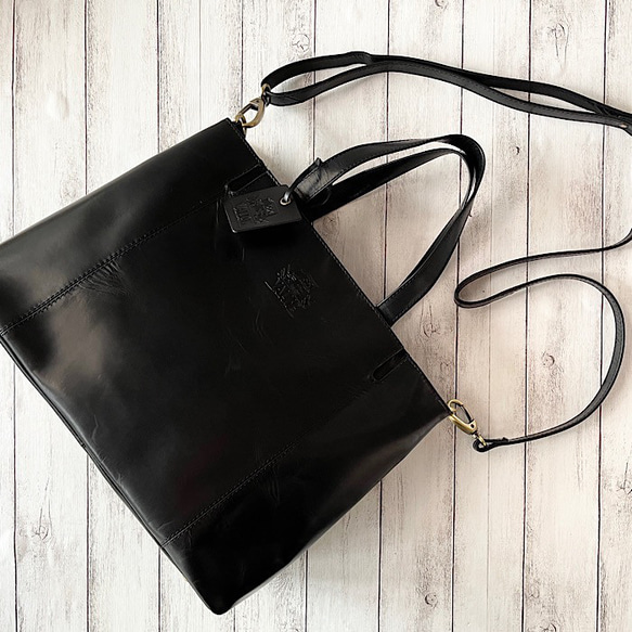 ミディアム2wayトート イートンブラック トートバッグ britishbag 通販 16317649｜Creema(クリーマ)