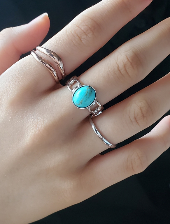 2連ウェーブシルバーダブルアーム上質なシルバーリングSV925（RS-237） 指輪・リング Ring and I 通販 16318427 ...