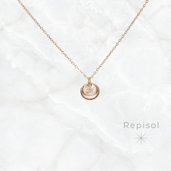 金属アレルギー対応アクセサリー ネックレス サークル コイン/サージカルステンレス/SUS316L ネックレス・ペンダント Repisol ...