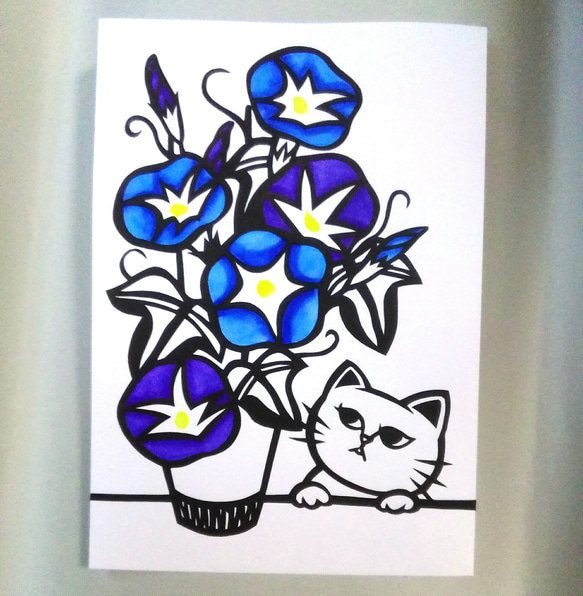 切り絵 原画 A5サイズ Morning Glory2 切り絵 Hkr 通販 16322329 Creema クリーマ ハンドメイド