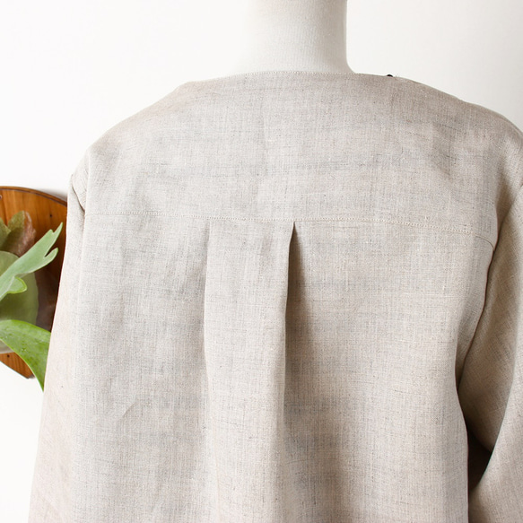 c_o_c_o_r_o ラウンドネック コットンリネンのジャケット（ベージュ系） ジャケット c_o_c_o_r_o 通販 16326022 ...