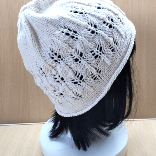 ◎ 受注製作 春夏用手編み帽子 ニット帽・ビーニー はちまつ ◎ 受注製作 春夏用手編み帽子 ニット帽・ビーニー はちまつ