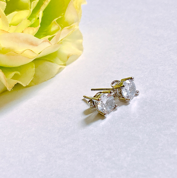 高品質 しあわせモアサナイト SV925 ピアス 合計1.0ct 金属アレルギー対応 ピアス（スタッド・一粒） heart アトリエ直売 通販｜Creema(クリーマ) 16331858