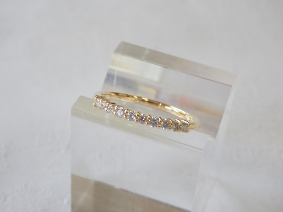 K18YG エタニティリング ダイヤ0．2ct 指輪・リング ジュエリー工房 ケイ・エム 通販 16334785｜Creema(クリーマ)