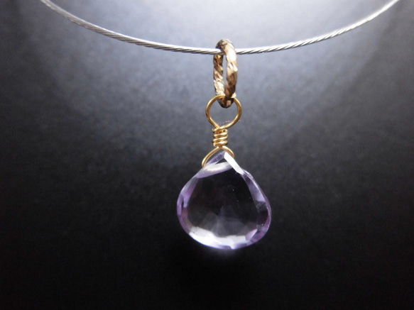 【SALE】【14KGF】宝石質ピンクアメジストの1粒ペンダントトップ A32￥940→￥500 ペンダントトップ KAZEYA－かぜやー 通販｜Creema(クリーマ) 16341179