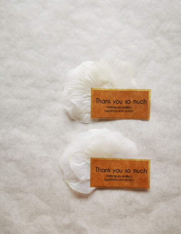 No.2294 花びらのサンキュータグ 12枚 タグ・台紙 Doux by tomovacance 通販｜Creema(クリーマ) 16353249