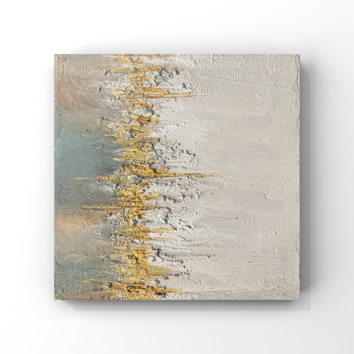 原画 180mm×180mm×16mm キャンバス テクスチャーアート ひらめき 原画 180mm×180mm×16mm キャンバス テクスチャーアート ひらめき