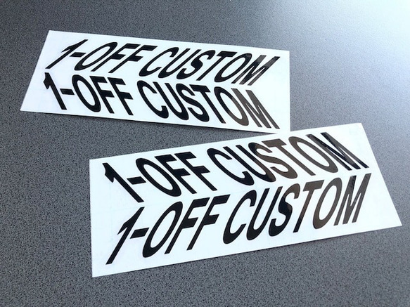 ワンオフ【1-0FF CUSTOM斜】ステッカーステンシル大サイズ お得左右セット《カラー選択可》送料無料 シール・ステッカー MLA ...