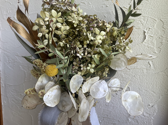 ドライフラワー スワッグ ＊ルナリア 紫陽花 ユーカリ アンティーク ナチュラル ドライフラワー beau jalden 通販 ...