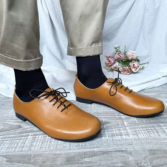 【本革】レースアップ カジュアルシューズ おじ靴 日本製 2302 スリッポン Moda Ladian 通販 16372538｜Creema(クリーマ)