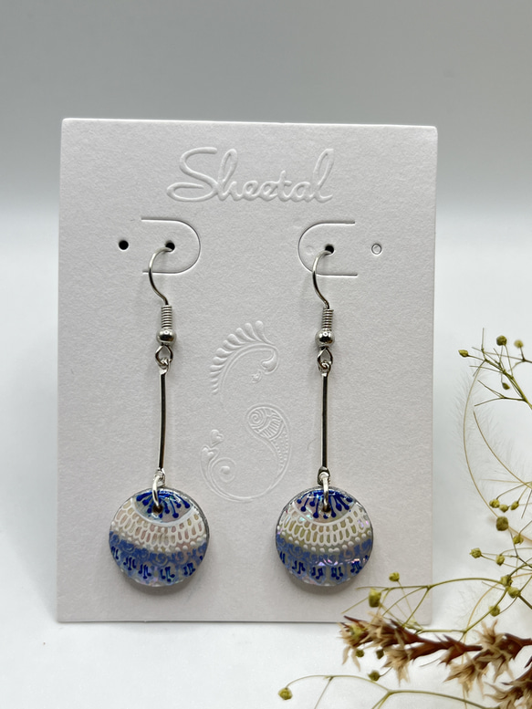 Sheetal art 螺鈿work ピアス(イヤリングに変更可） ピアス（その他） Sheetal 通販｜Creema(クリーマ) 16392062