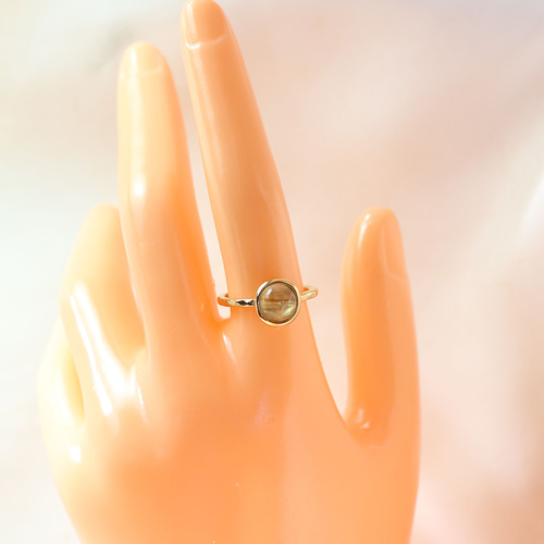 K18YG ルチルクォーツキャッツアイリング 1.49ct 指輪・リング K18YG ルチルクォーツキャッツアイリング 1.49ct 指輪・リング