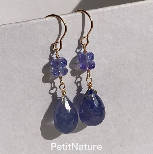 タンザナイトのピアス ピアス（フック・チェーン） kizasoi&beth 通販 16397457｜Creema(クリーマ)