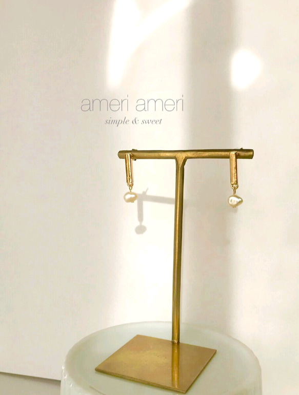 ワケありな逸品☆送料無料、入学式、卒業式 淡水パールとゴールドスティックピアス 数量限定 ピアス（スタッド・一粒） ameri ameri 通販 16403897｜Creema(クリーマ)