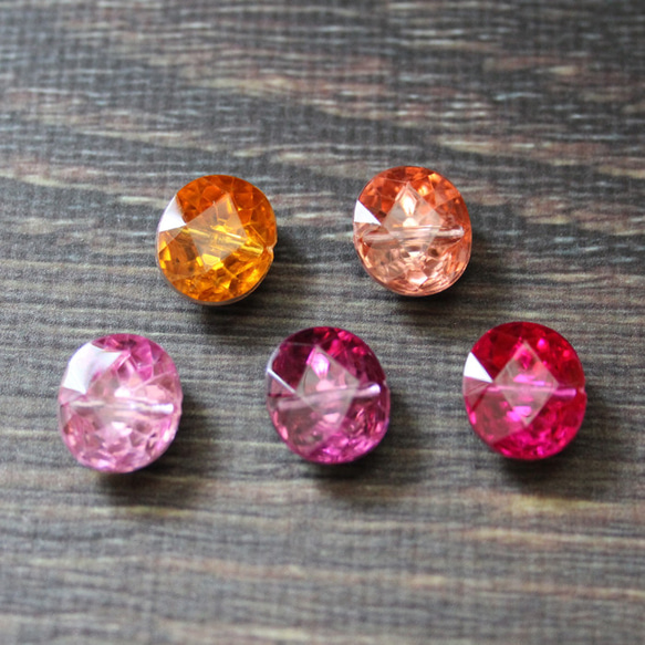 インドのカラフルボタン：オレンジ、ピンク系 各種 楕円（bu05) ボタン Sunderkamal. 通販 16406981｜Creema(クリーマ)