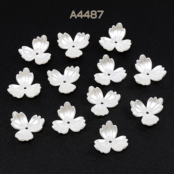 A4487 120個 アクリルパーツ フラワー 穴あり 21.5mm 3X（40ヶ） チャーム beads&parts【プロフ必読】 通販 ...