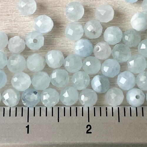20粒 素材 天然石ビーズ アクアマリン 3mm 天然石 8+1※プロフ 20粒 素材 天然石ビーズ アクアマリン 3mm 天然石 8+1※プロフ