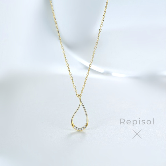 シルバー925 ネックレス 雫 ジルコニア / スターリングシルバー ネックレス・ペンダント Repisol 通販｜Creema(クリーマ)