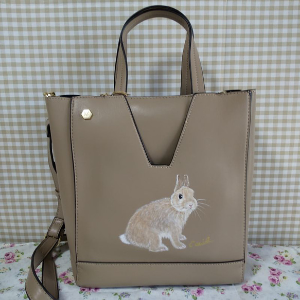 R-693 手描き うさぎのツーウェイバッグです 2wayバッグ CECIL 通販 16419254｜Creema(クリーマ)