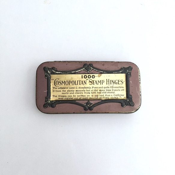 stamp hinges tin アンティークスタンプヒンジティン 文房具 缶 ビンテージティン DIYパーツ cocon 通販 ...