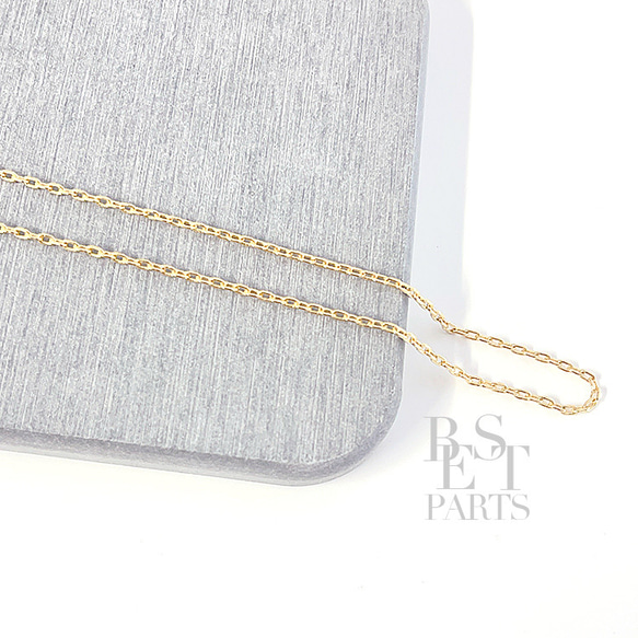 【100cmカット売り】線径約0.45mm、約3*1.5mmあずき16KGPチェーン /bp150 金具・チェーン 低金属アレルギーパーツBESTPARTS 通販｜Creema(クリーマ ...