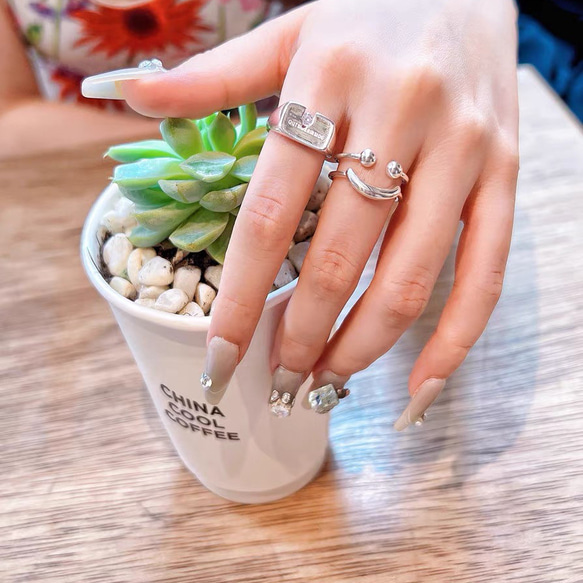 S925シルバー 笑顔 スマイル ニコちゃん 指輪 リング ring 指輪・リング 販売サイト移行＠プロフ見てね 通販｜Creema(クリーマ) 16443104