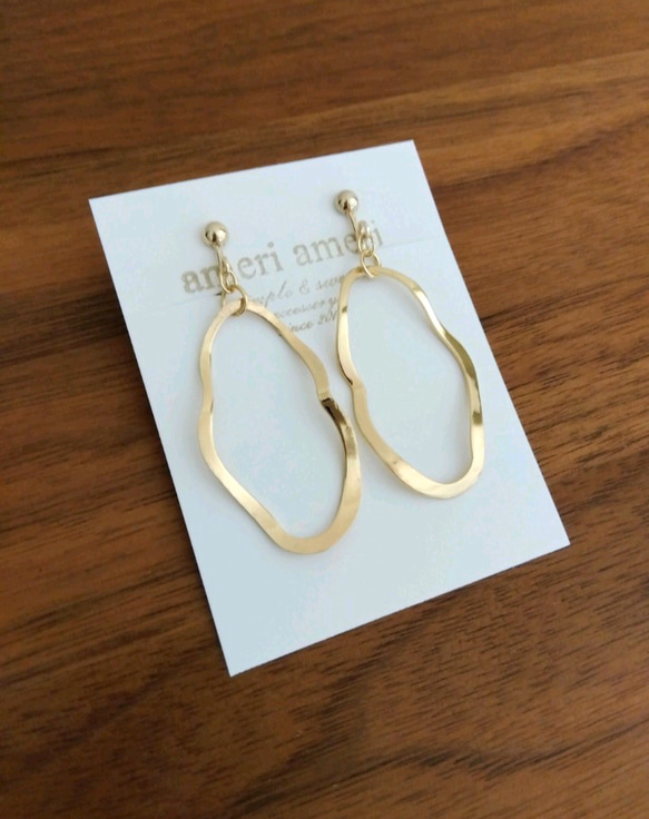 日頃の感謝品、送料無料☆ゴールドフープのシンプルイヤリング イヤリング・ノンホールピアス ameri ameri 通販 16447841｜Creema(クリーマ)