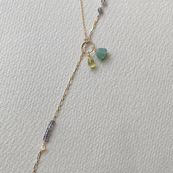 アイオライトとグランディディエライト 14kgf Y字ネックレス ネックレス・ペンダント 藍のソラ 通販｜Creema(クリーマ)